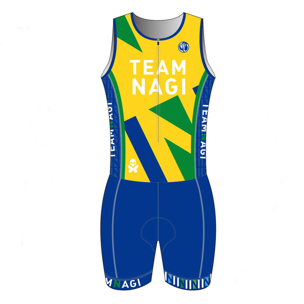 Team Nagi BLUE DESIGN GOLD Tri Suit – nimblewear